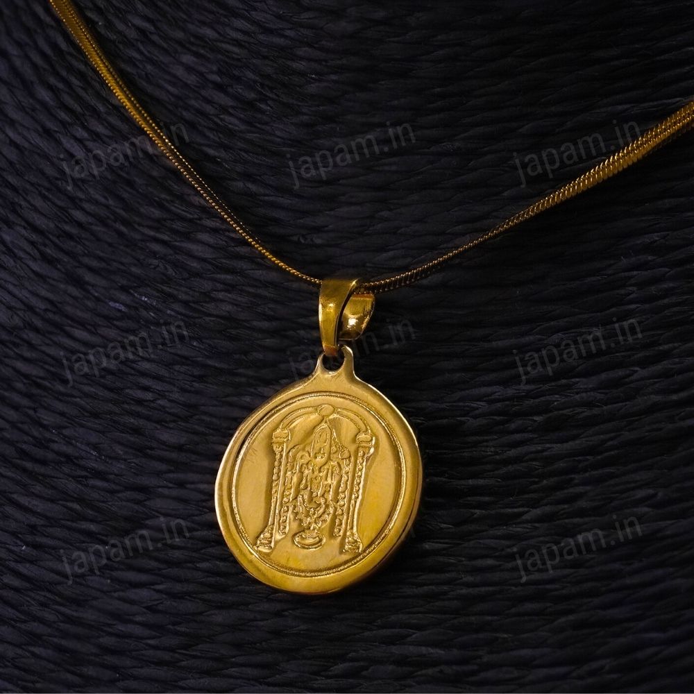 Gold Plated Bala Ji Coin Necklace For Women – Japam