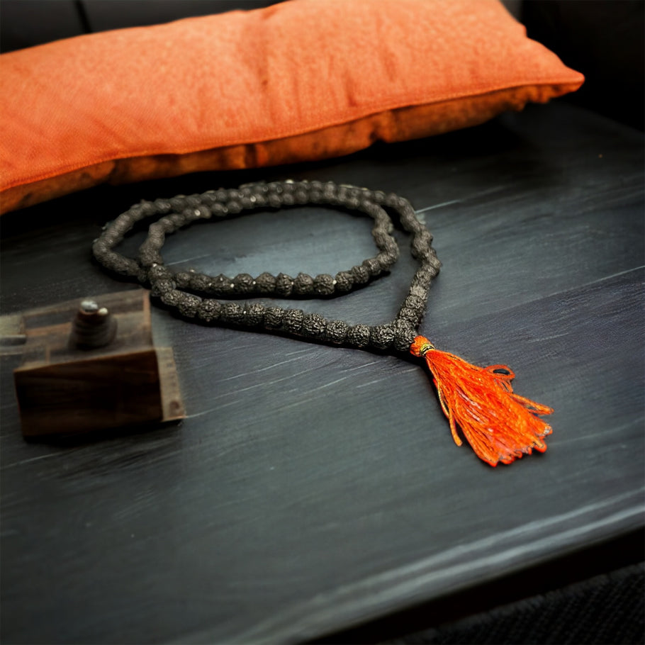 Black Rudraksha Mala - 108+1 Beads – Japam