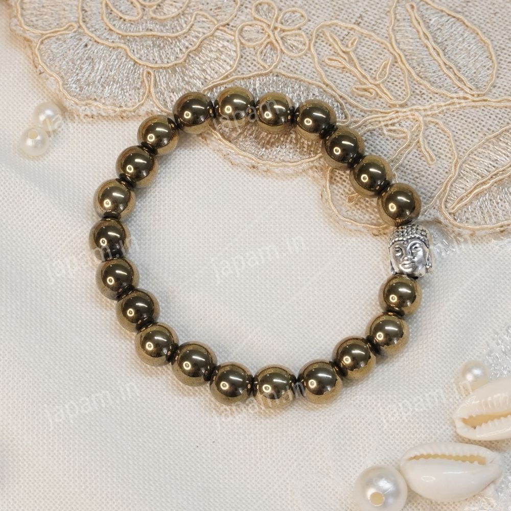 Golden Hematite Buddha Prosperity Band – Japam