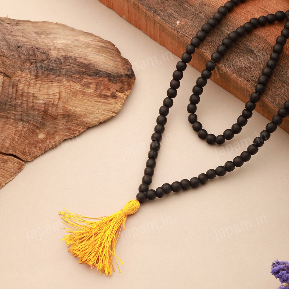108+1 Divya Karungali Mala - Natural Ebony Wood Beads (Govt. Certified ...